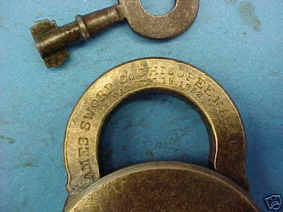 RestraintsBlog: 1882 "AMES SWORD" PADLOCK