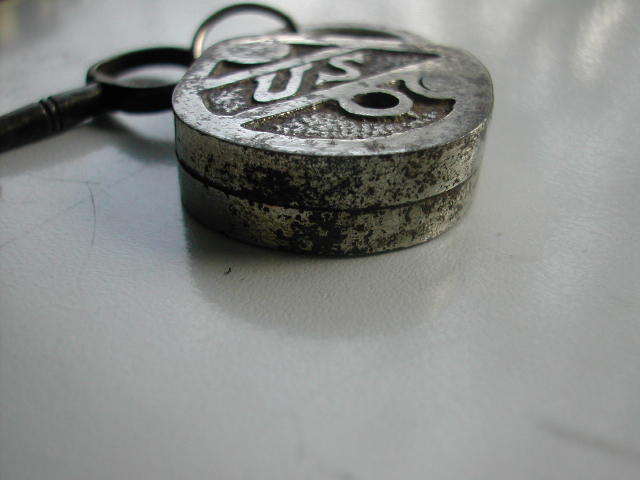 RestraintsBlog: Miniature Antique MOON Padlock US Lock 1860-80