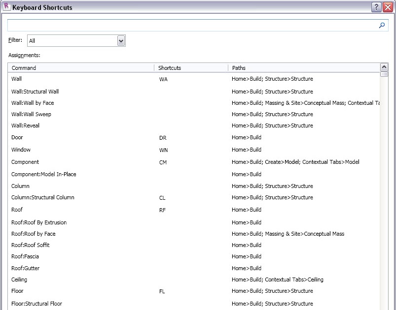 Seattle BIM: Updated: Revit Keyboard shortcuts