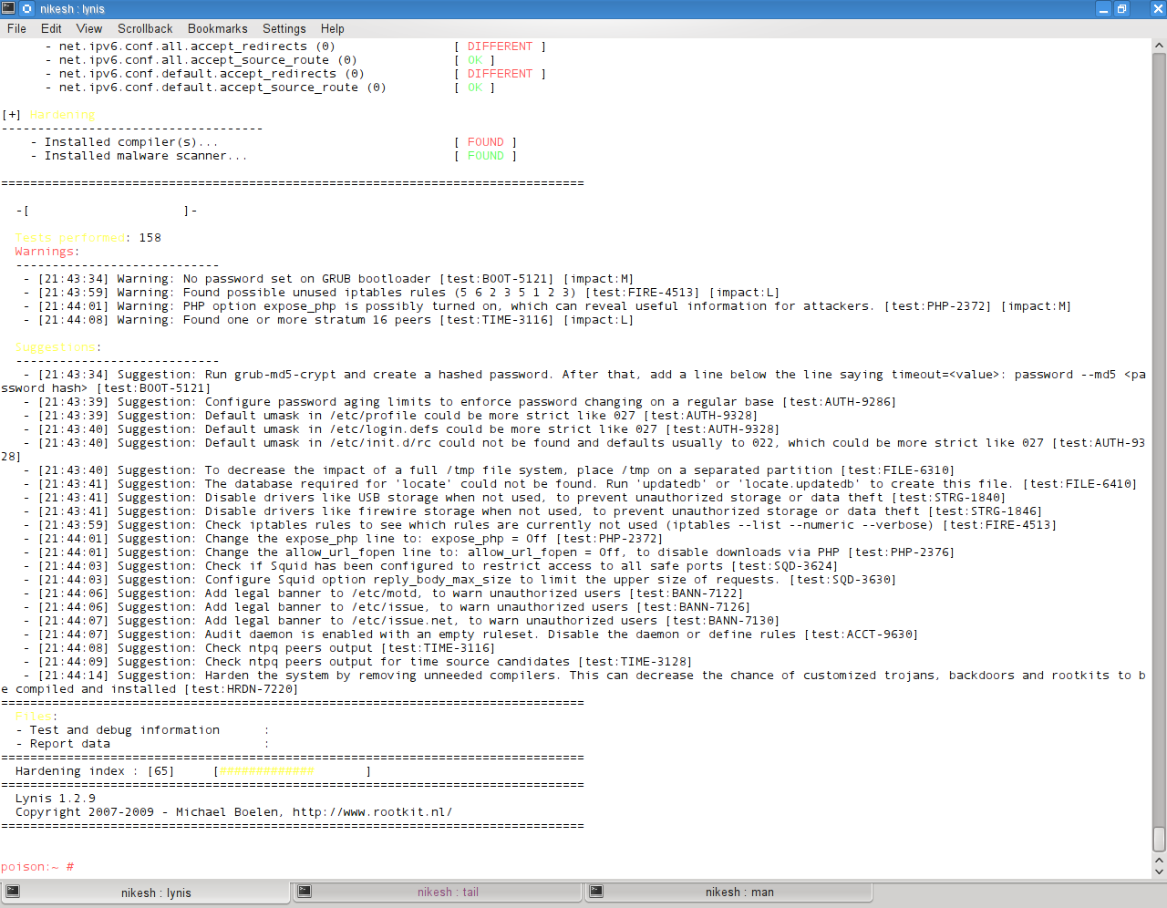 Lynis Security And System Auditing Tool For Linux Linux Blog