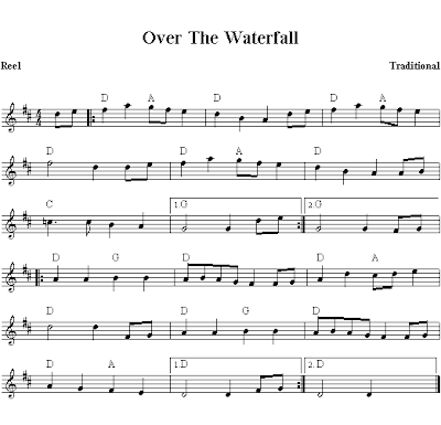 Free Violin Sheet Music: Over The Waterfall