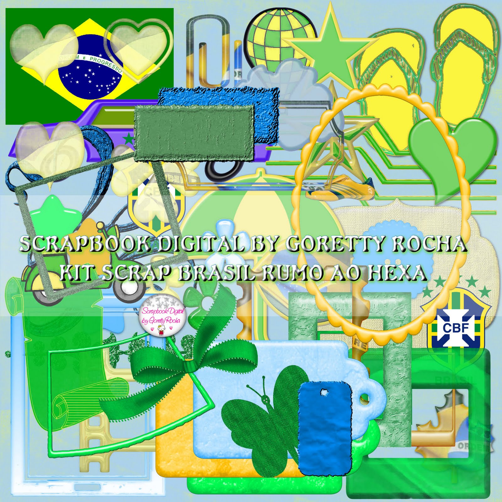 Scrapbook Digital by Goretty Rocha: Kit Scrap Brasil Rumo ao Hexa