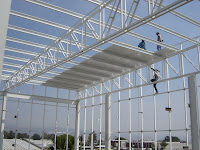 IMBA-CICEG: Inician el laminado de la Techumbre metálica