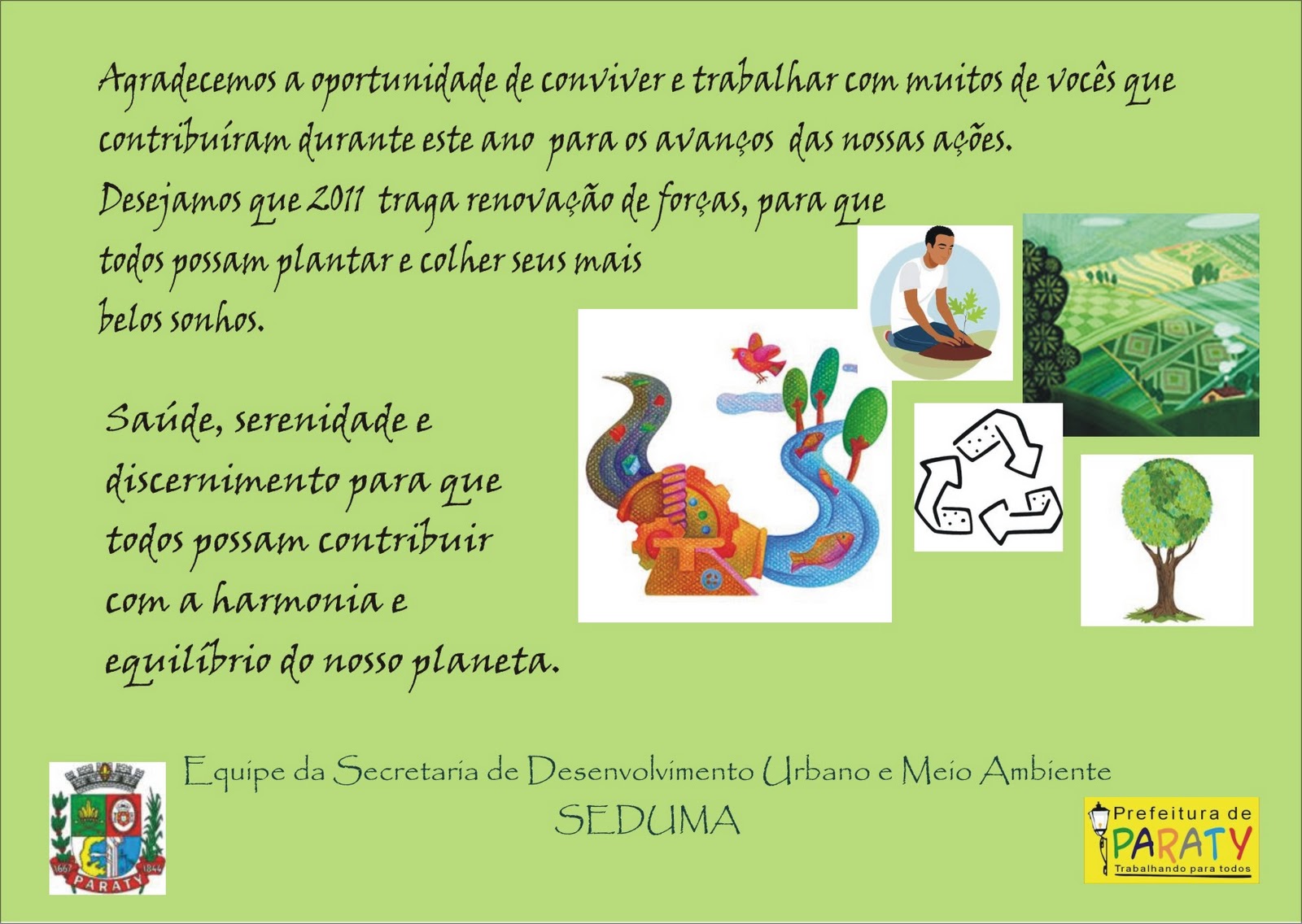 Secretaria de Desenvolvimento Urbano e Meio Ambiente de Paraty - SEDUMA ...