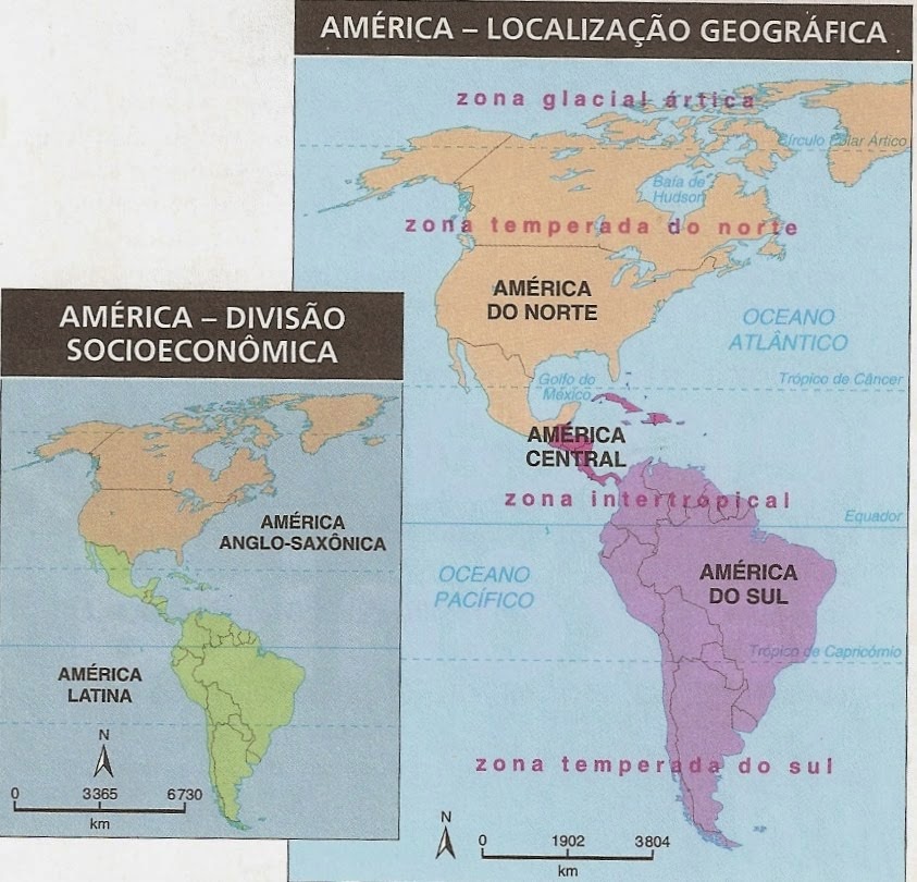 Blog do Prof. Alexandre: As divisões do Continente Americano.