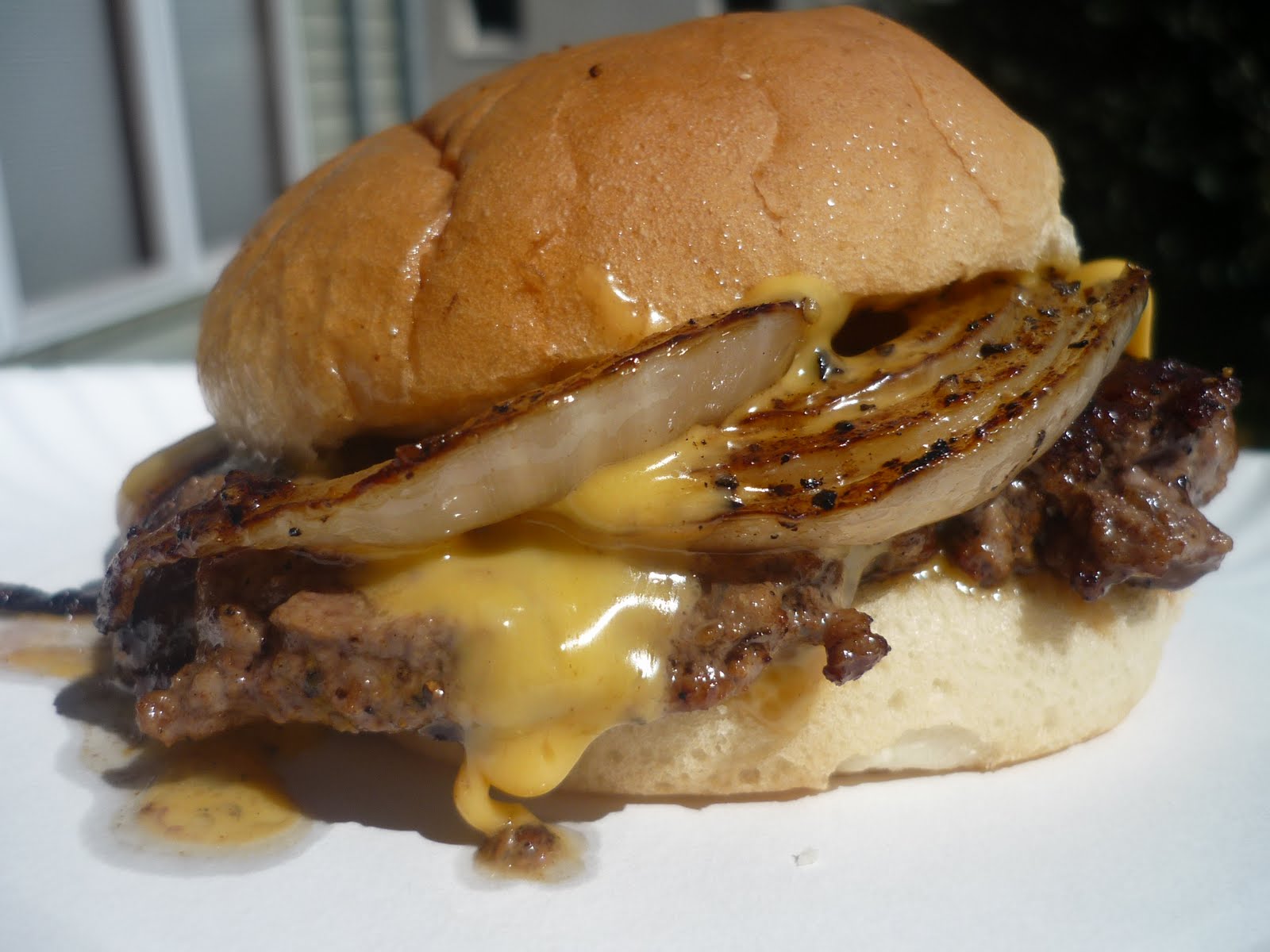 Smokin' Chokin' and Chowing with the King: OKC Onion Smashed Burgers @ Home