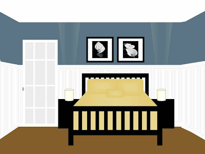 Frugal Home Ideas: What?!?! You Wallpapered your bedroom?