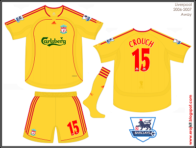 Kit Design, by eroj: 2006-2008 Liverpool (Home, Away e Third)
