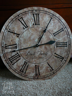 personalized wall clock tutorial | Little Birdie Secrets