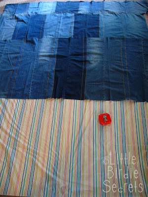 denim picnic blanket quilt-along - part 2 | Little Birdie Secrets