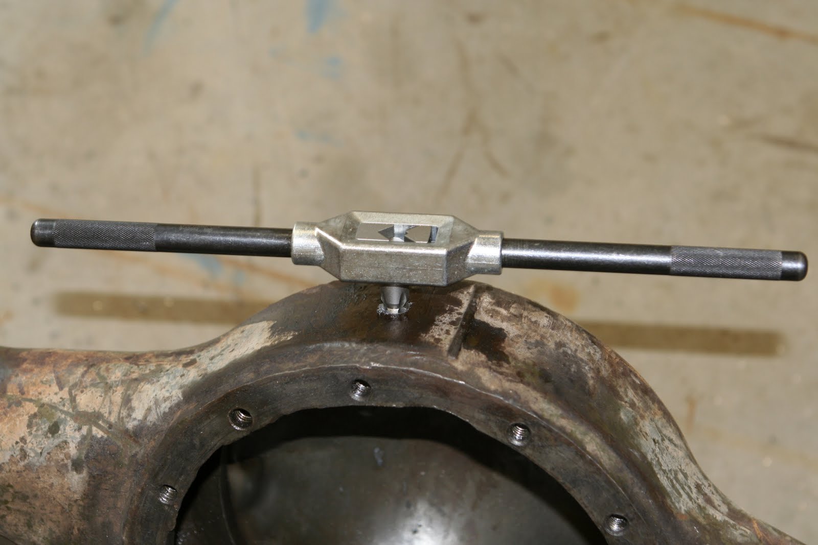 M37 Rebuild: Rear axle drain plug and transfer case cross member rivets