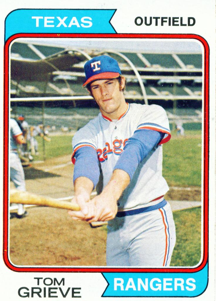 Texas Rangers Cards: 1974 Topps - Tom Grieve.