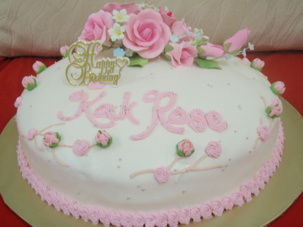 Yani's Homemade Cake: Pink roses for kak rose