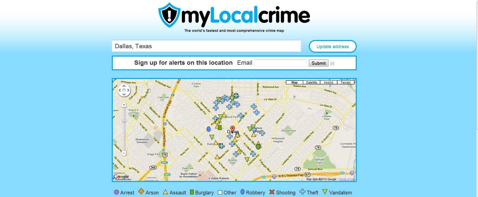 Crime Maps Around the World: Dallas Texas Crime Map