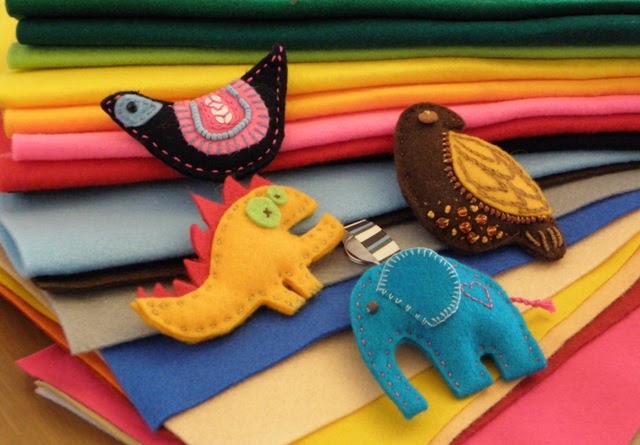 Zielona 27: Plastyczne środy - ozdoby z filcu