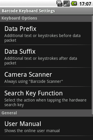 Barcode Scanner Keyboard for Android