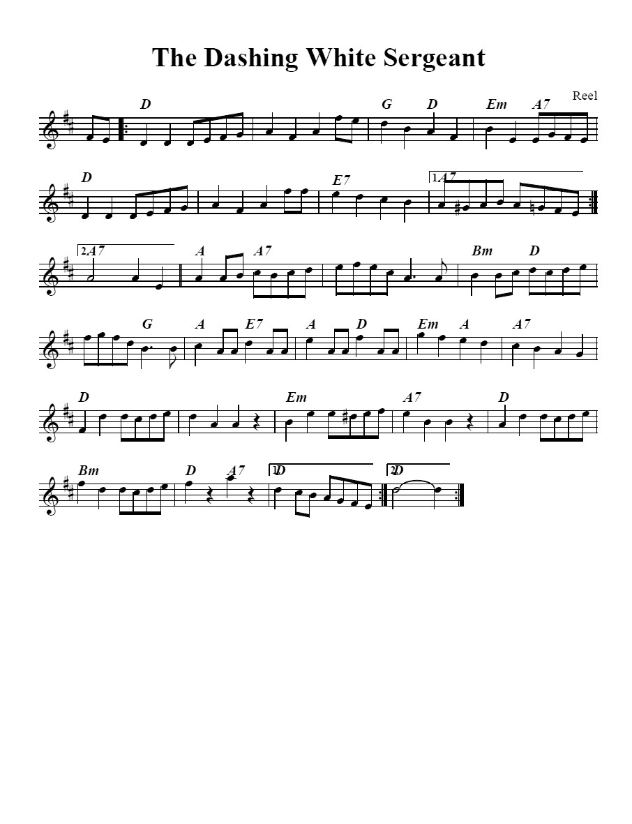 Bouzouki GDAE: Dashing White Sergeant