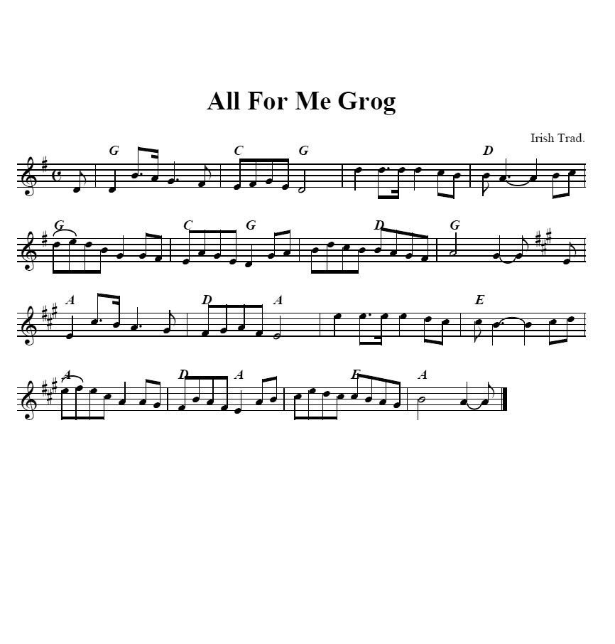 Bouzouki GDAE: All For Me Grog