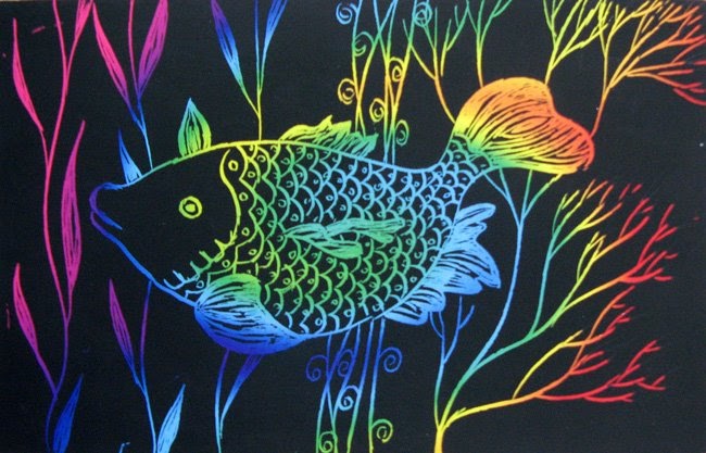 LinsArt: scratch art fish