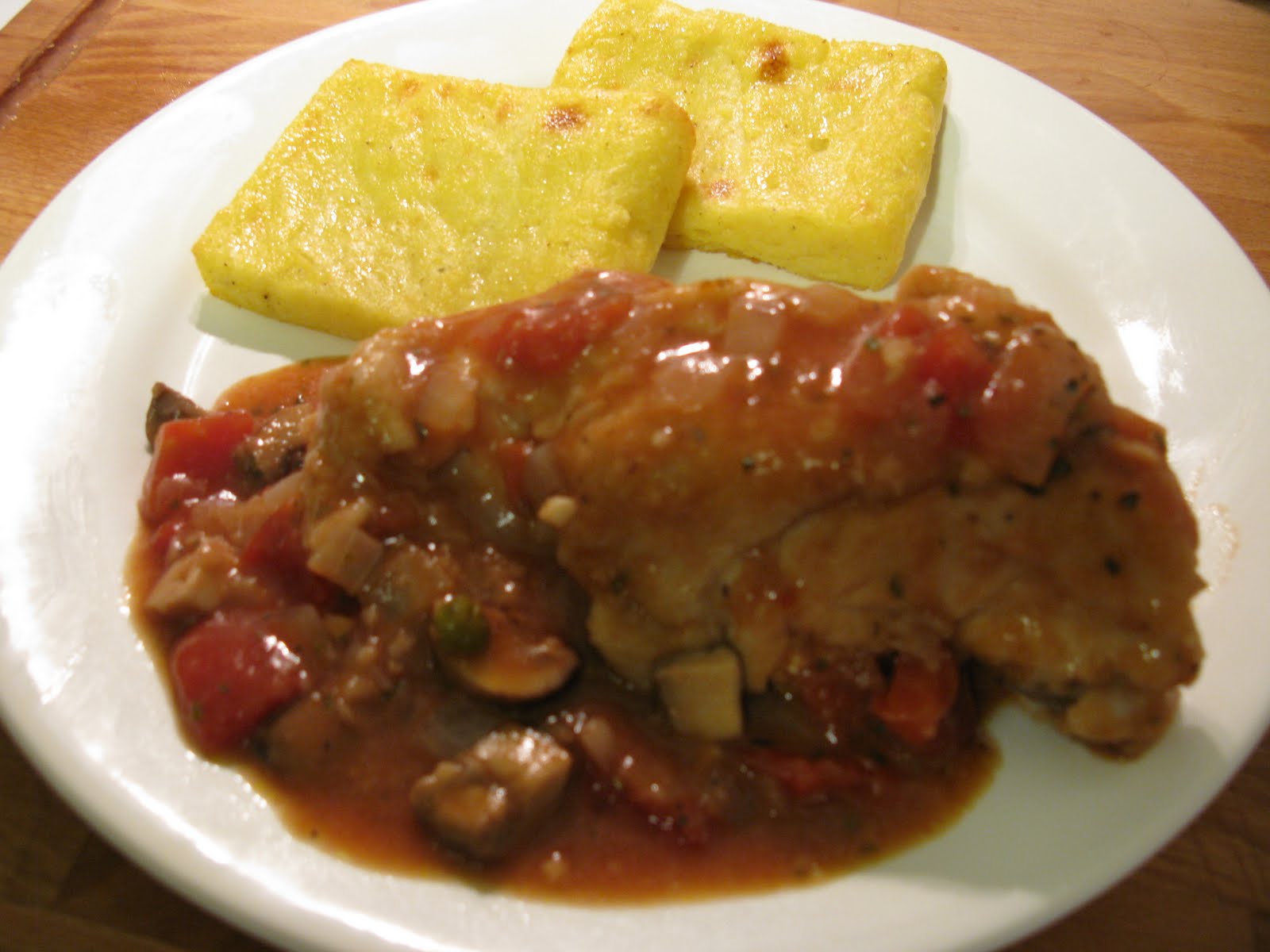 Life: Take Big Bites!: Chicken Cacciatore with Crispy Polenta