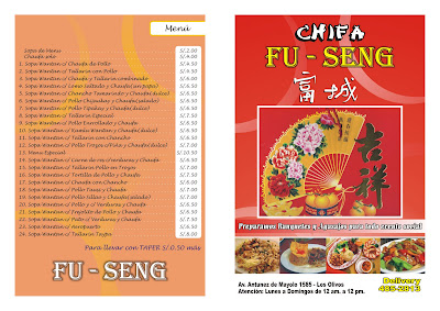 TU LO PIENSAS NOSOTROS LO HACEMOS POSIBLE: cartas de chifa