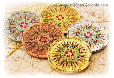 NewGeocoins.com: Compass Rose 2009 Geocoin