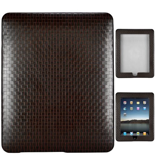 applecases: IPAD WEAVED LEATHER SKIN CASE