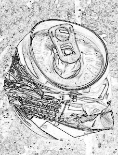 Moriah Virtual Art Room: BANK POINTS #3: Soda Can Contour Drawings