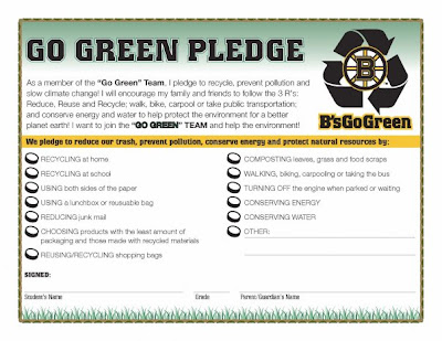 Green Schools: 10/2/09: Bruins Go Green Pledge