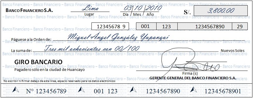 EL CHEQUE - Clase Contable
