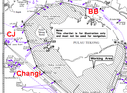 wild shores of singapore: Reclamation at Pulau Tekong continues to Jun 10