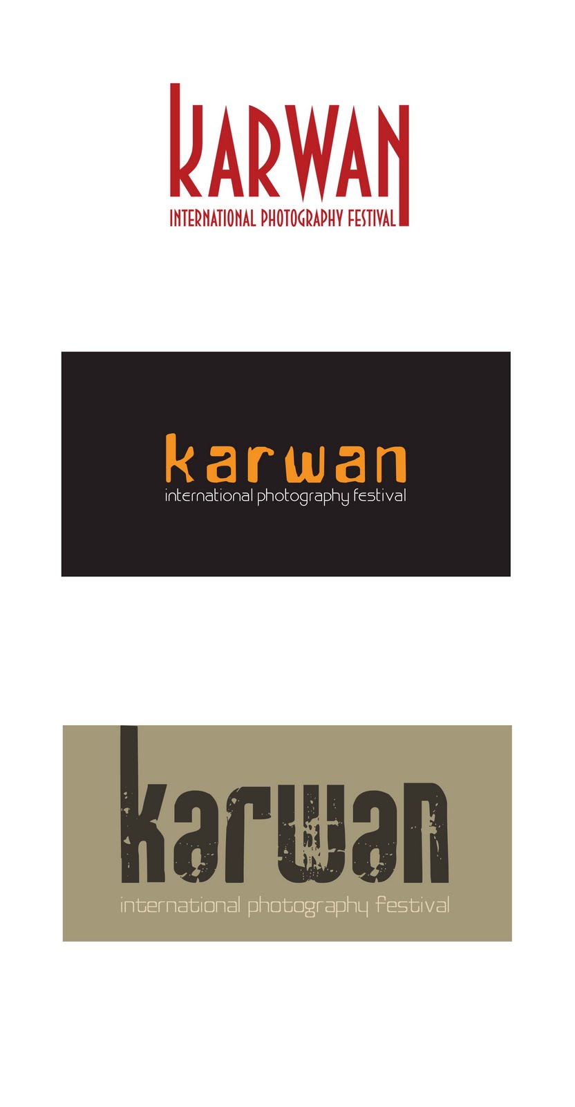 My Works: Karwan Photography Festival Logo options