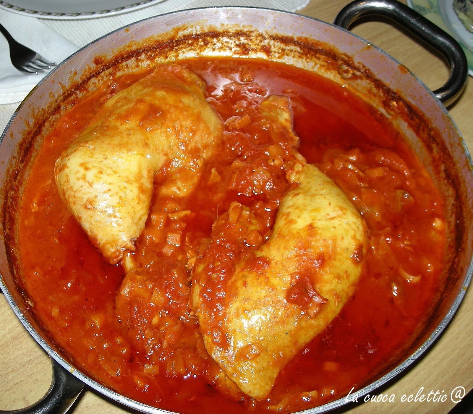 Pollo in umido con polenta - la cuoca eclettica