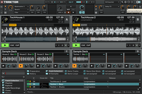 Traktor DJ Studio => TPro2.. A Timeline