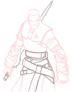 Patrick's Awesome Reviews: Drawing Starkiller from The Force Unleashed.