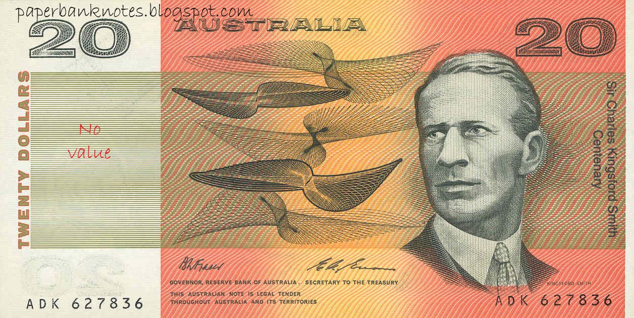oceania: Australia - $20 Sir Charles Kingsford Smith Commemorative