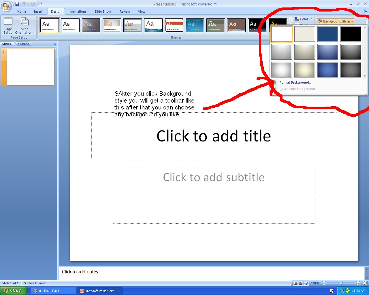 Devnisict: How To Create A Background In Microsoft PowerPoint 2007