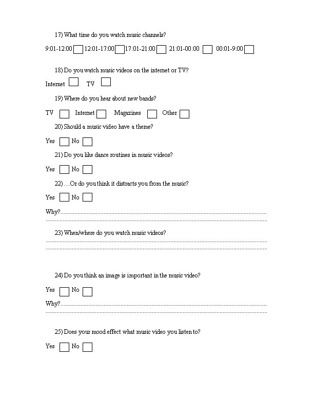 Questionnaire Sheet