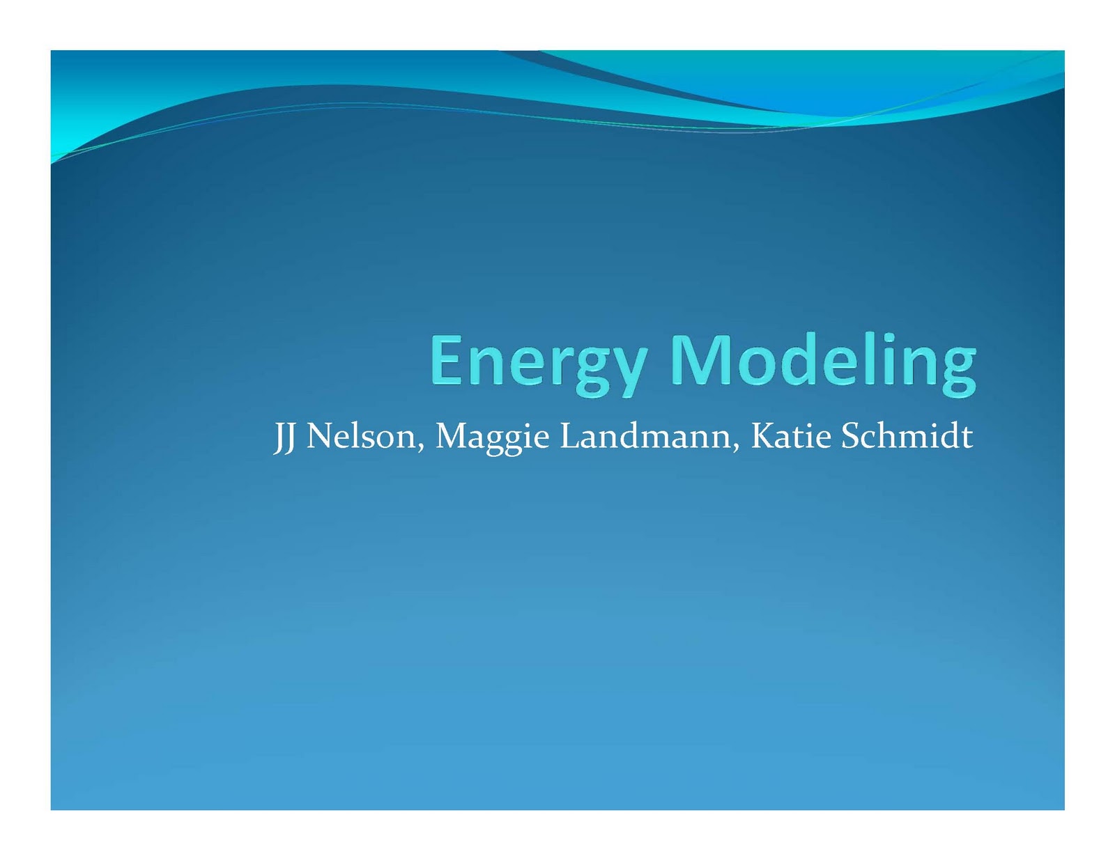 BIM: Second Power Point for Energy Modeling
