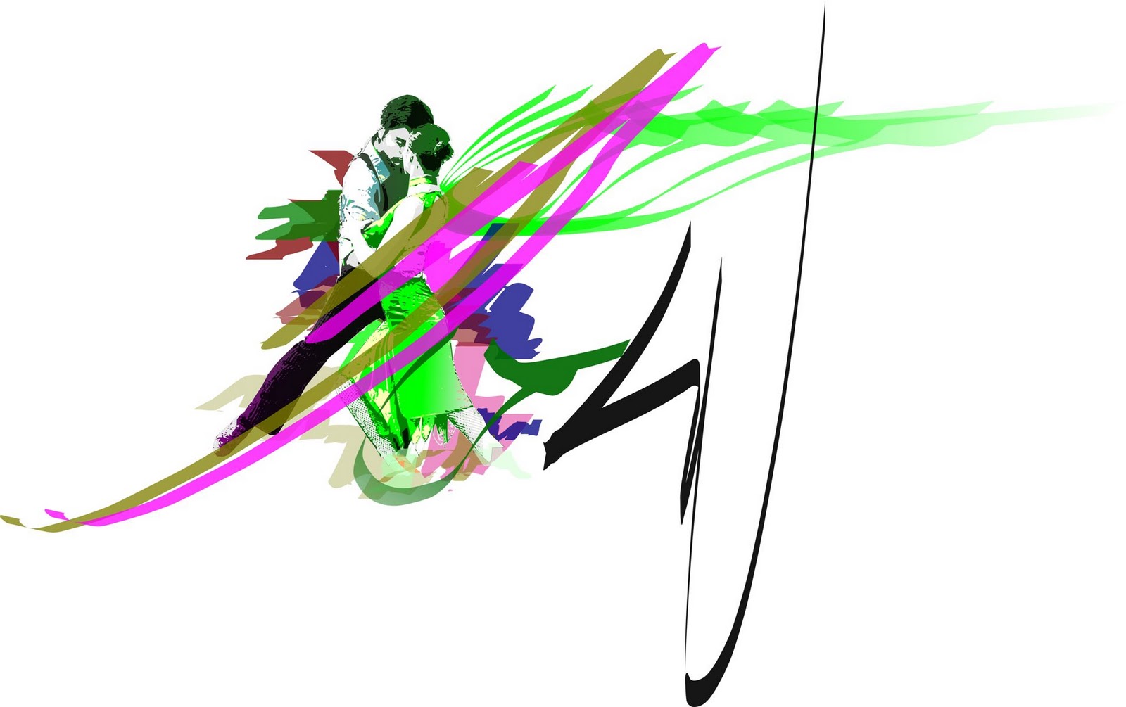 ABSTRACT CALLIGRAPHY: Abstract Calligraphy Tango Dancer Natural Signature