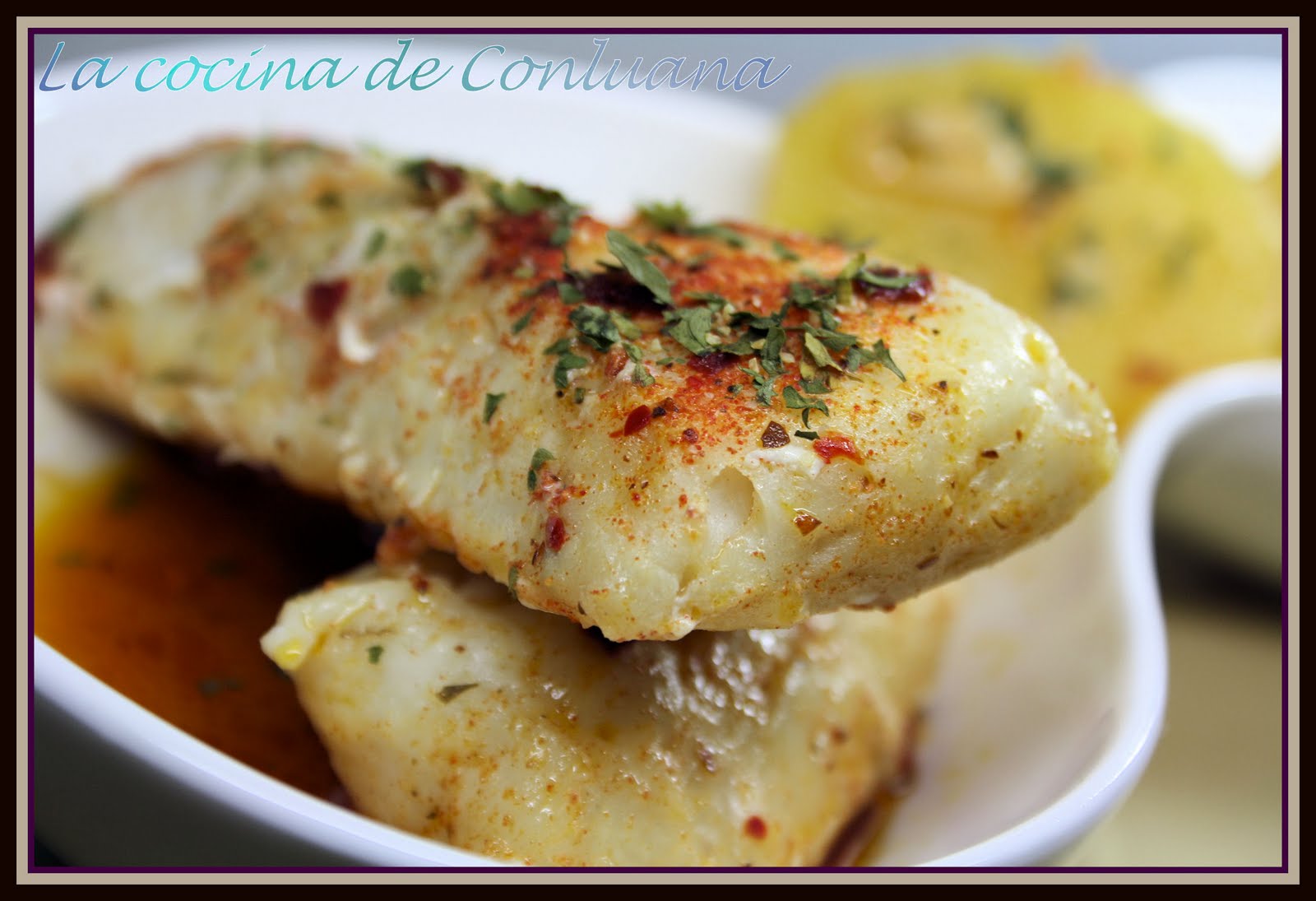La cocina de Conluana: LOMOS DE MERLUZA AL CHIMICHURRI CON PATATAS (FC)