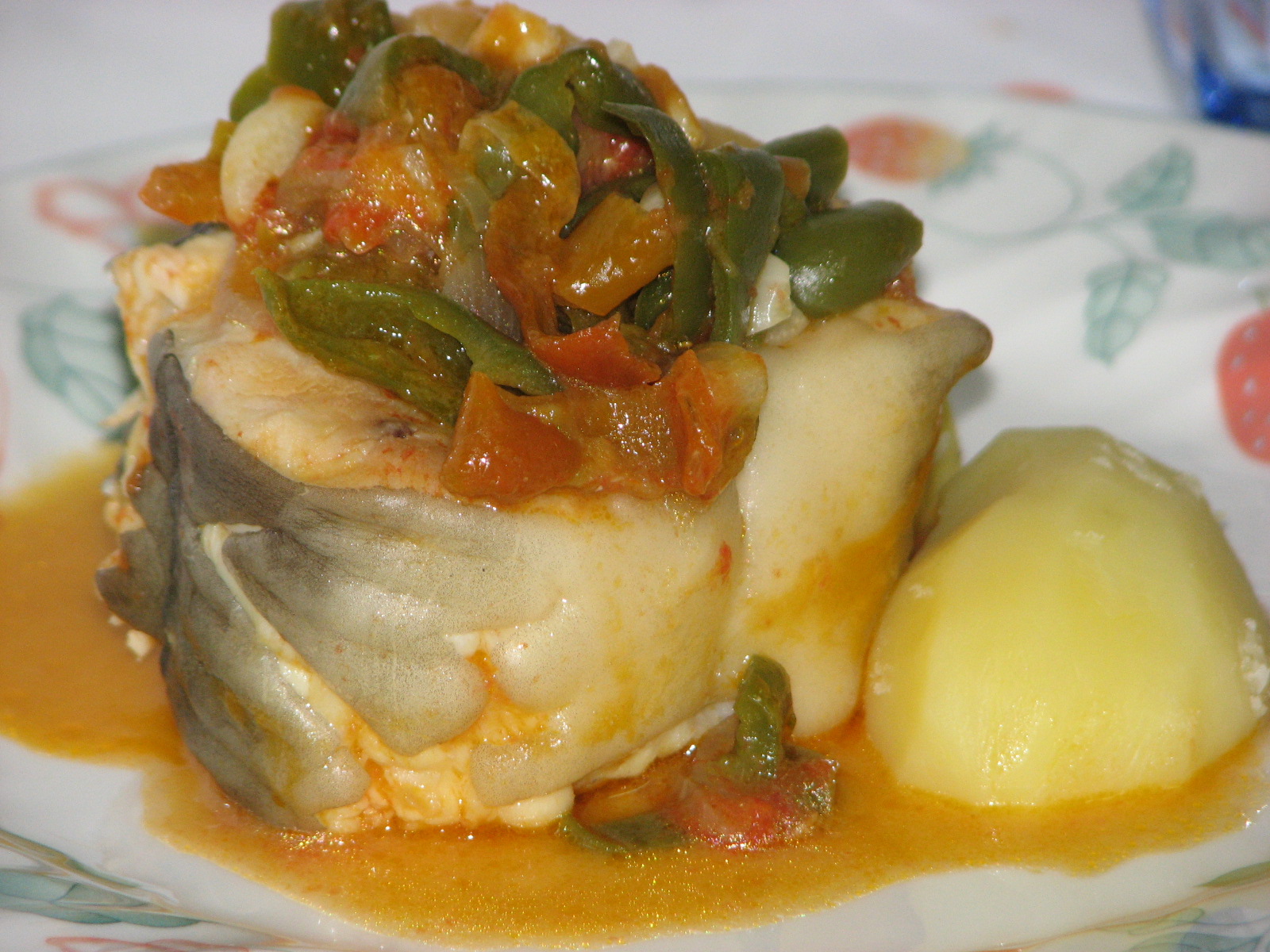 Congro/Safio de cebolada com pimentos