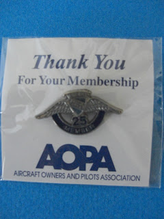 Bargain Cart: AOPA Aircraft Owners & Pilot Association 25 Member Pin