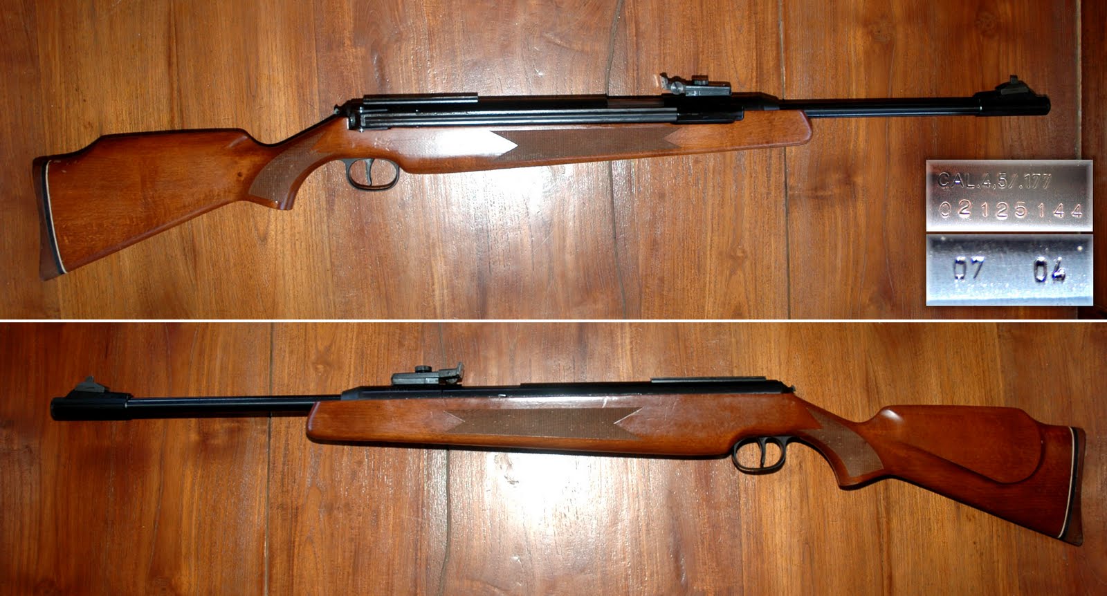 spring rifle: spring rifle - ebony wood