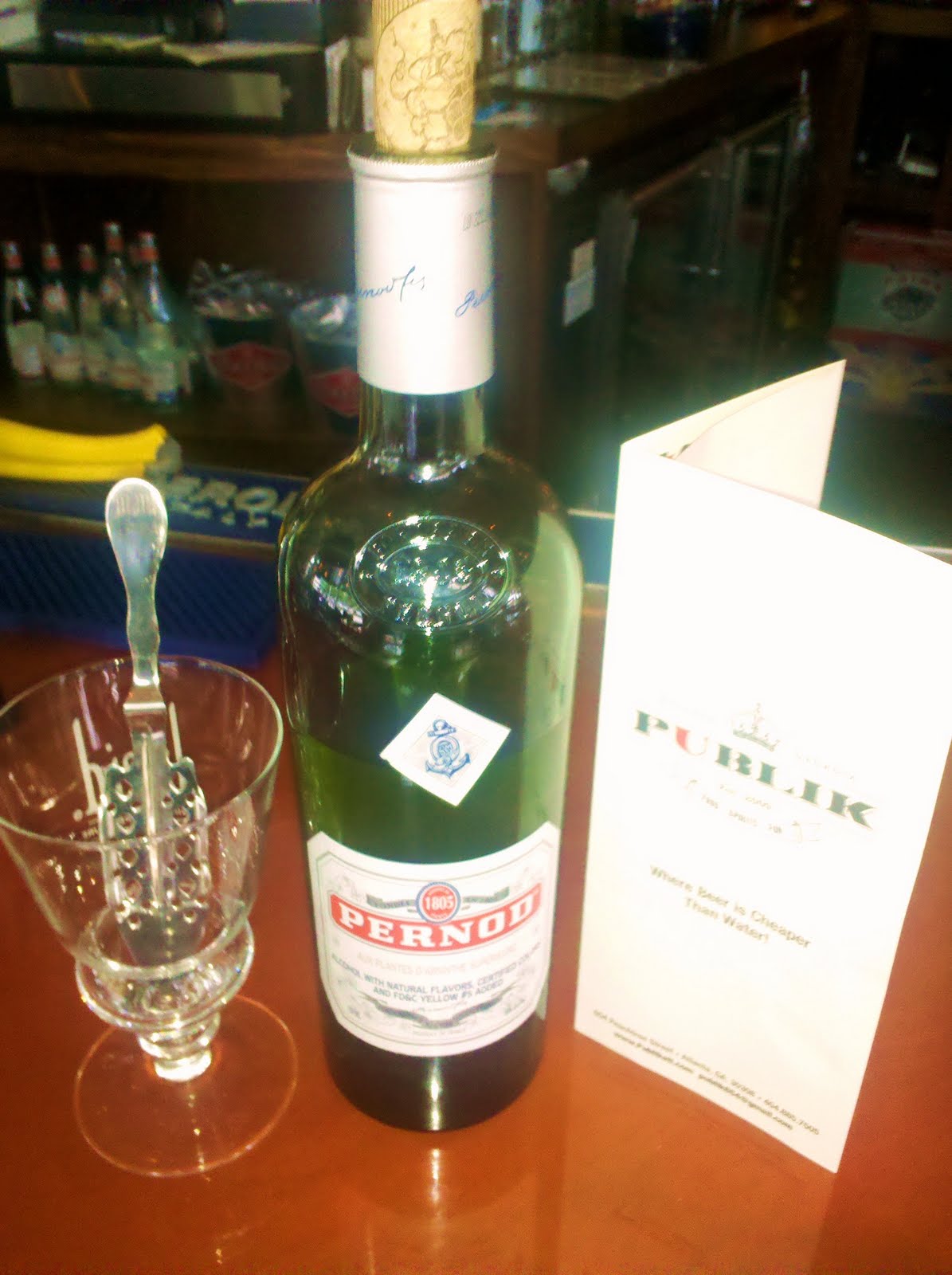 Publik Corner: Publik Spotlight; Pernod Absinthe Superiore