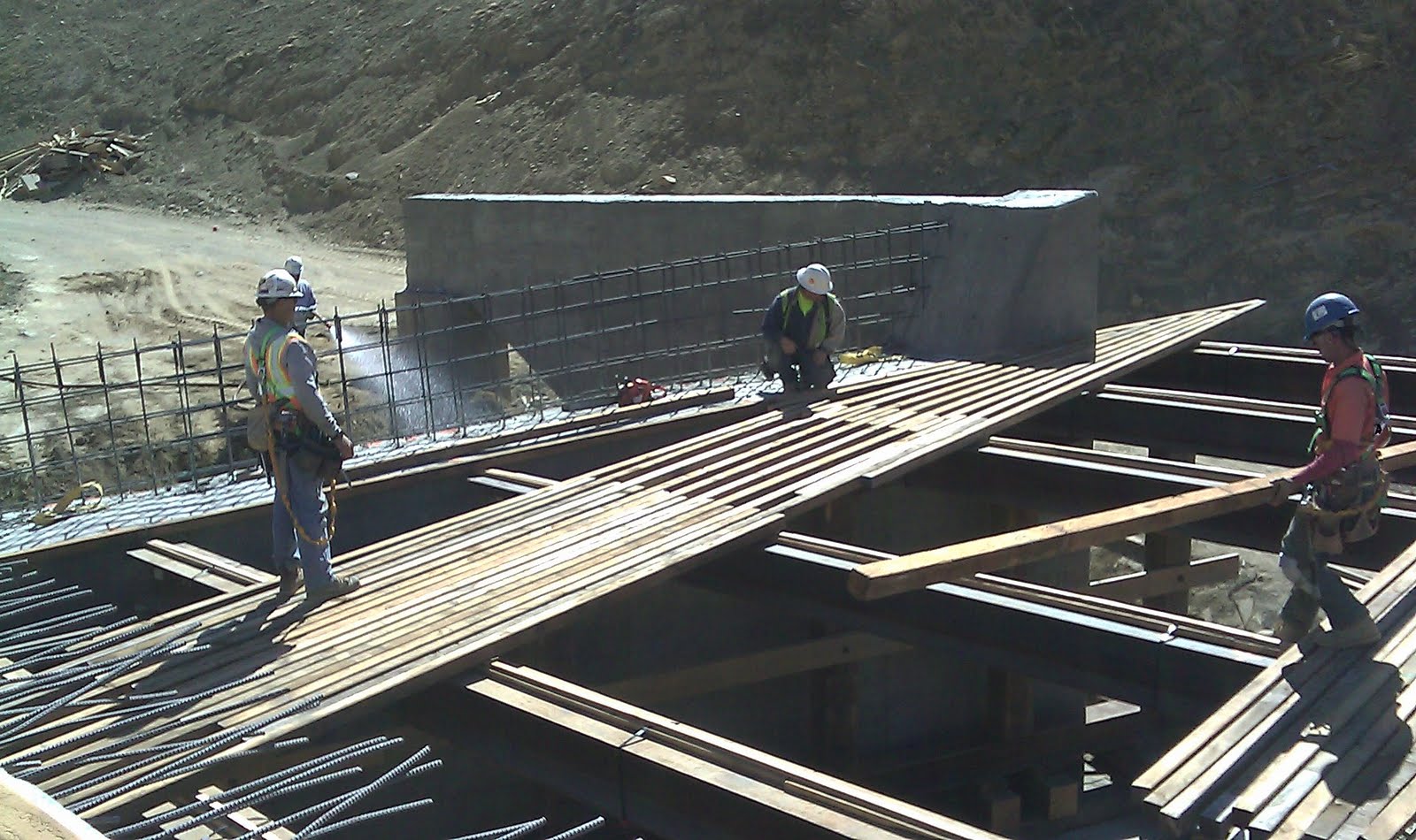 Vasco Safety Improvements - Phase 1: Brushy Creek Bridge Abutments Complete