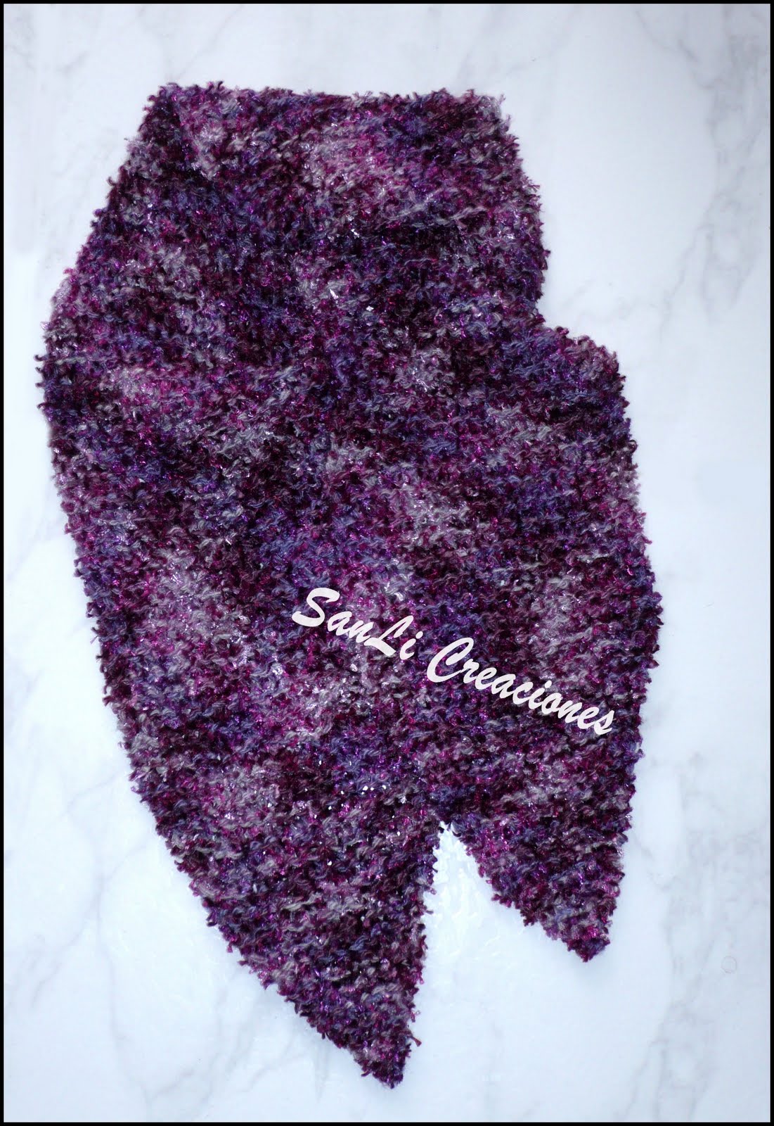Sanli Creaciones: Bufanda Gamas Moradas