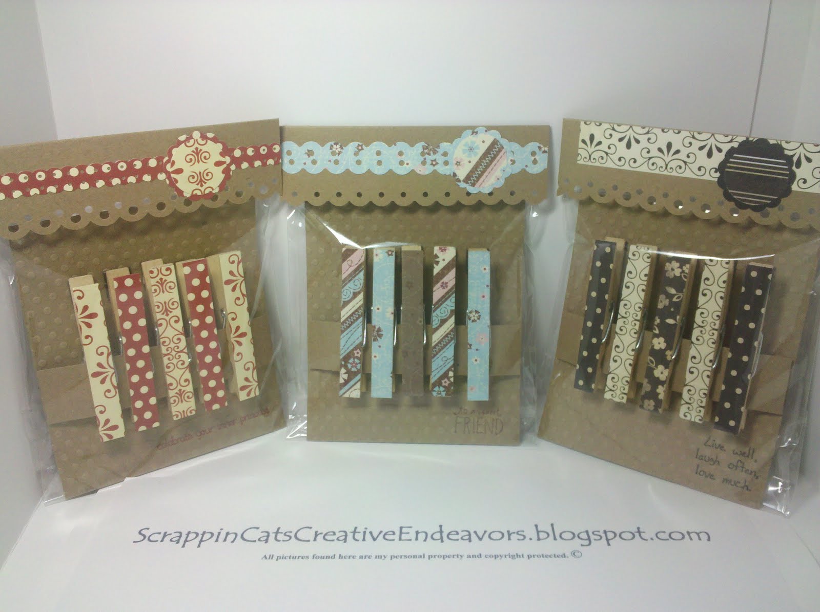 Welcome to Scrappin' Cat's Creative Endeavors: Altered clothes pins