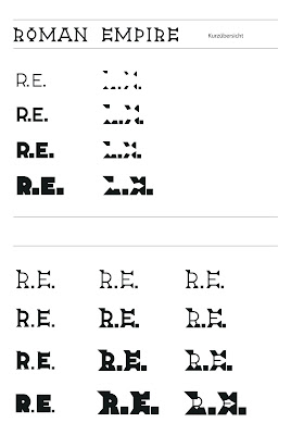 Roman Koeller Illustration: The Roman Empire Font - modular type