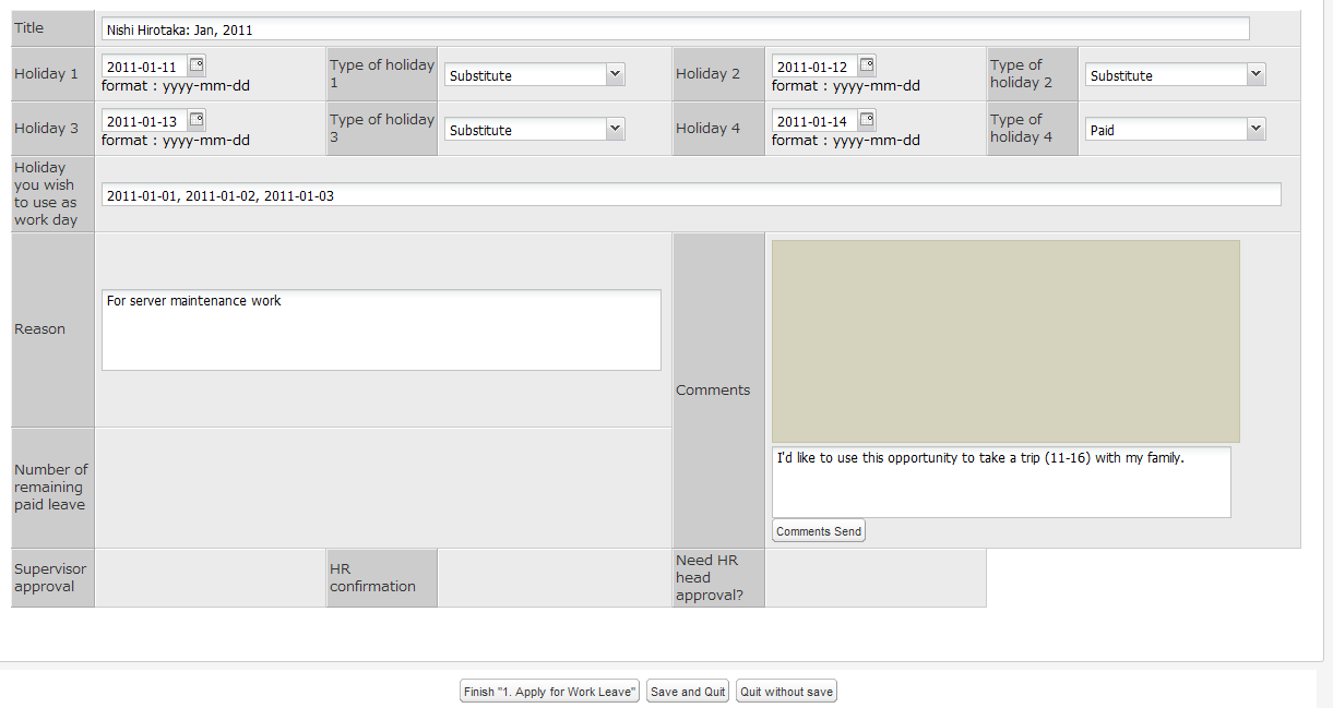 Workflow Sample: January 2011